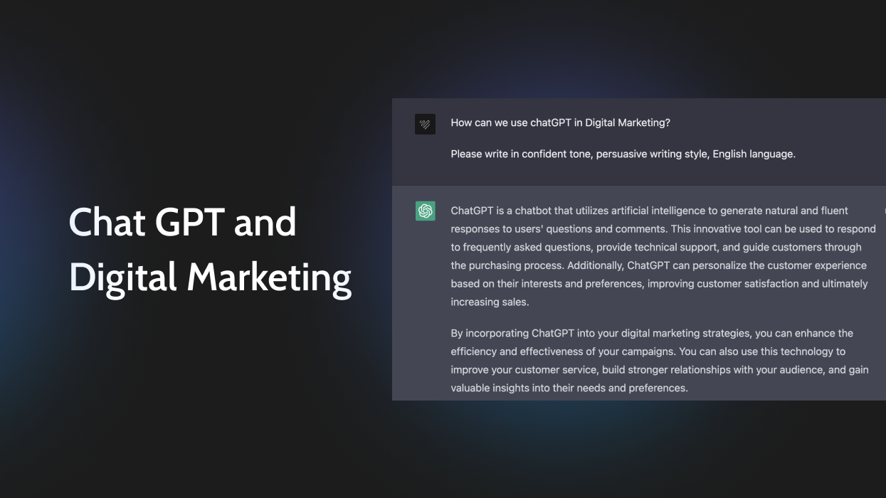 The Power of Chat GPT and AI in Digital Marketing